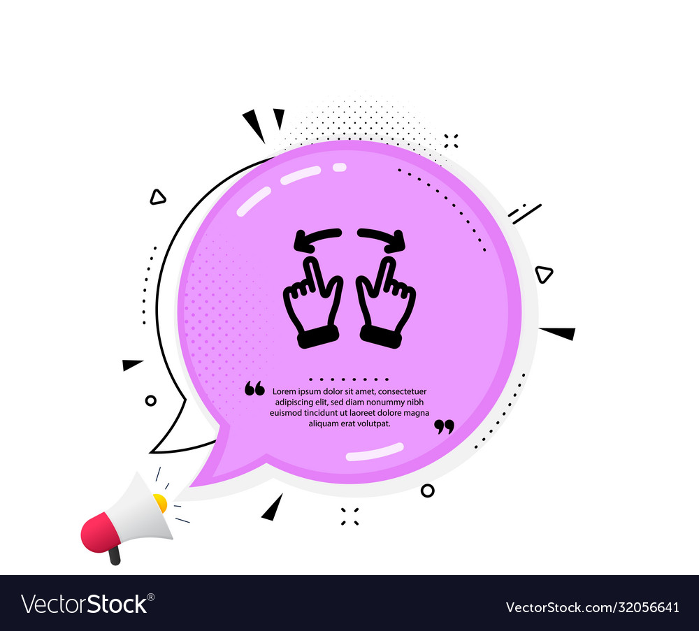 Move gesture icon slide arrow sign swipe action Vector Image