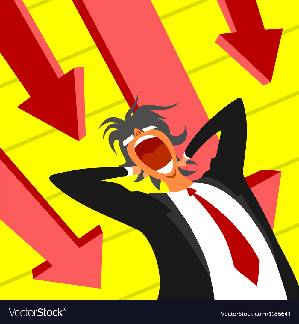 Panic at work Royalty Free Vector Image - VectorStock