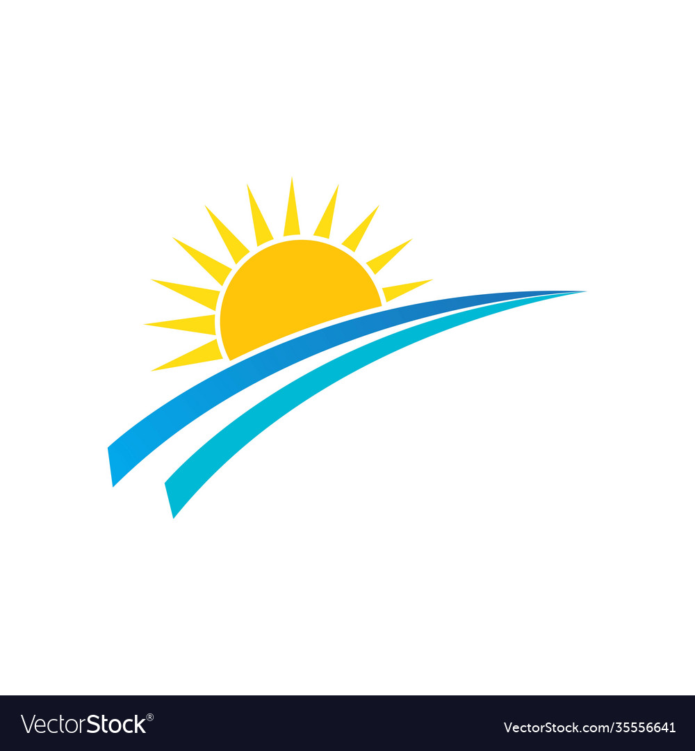 Sun logo Royalty Free Vector Image - VectorStock