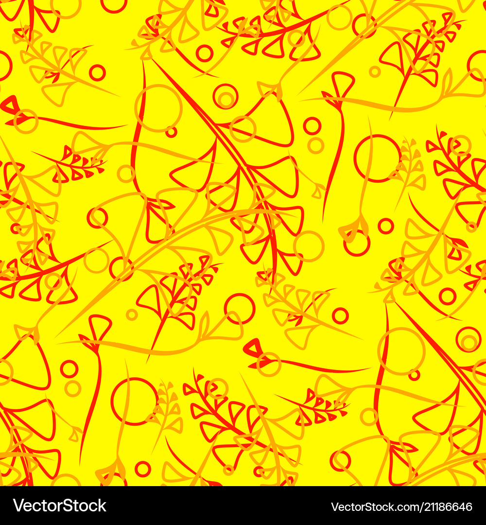 Botanical mustard pattern of olive and lemon Vector Image