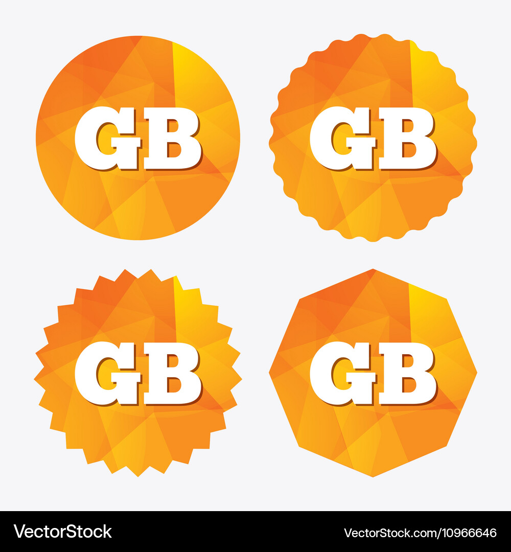 British language sign icon gb translation Vector Image