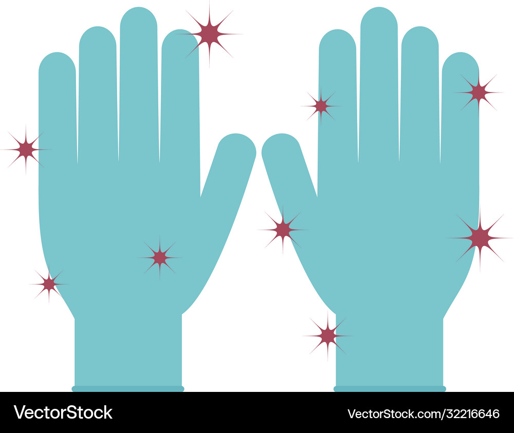 Covid19 19 coronavirus infected hands warning Vector Image
