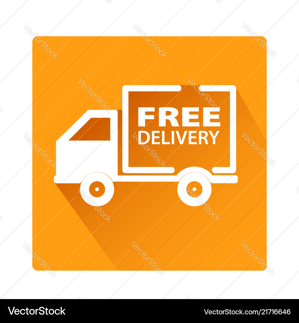 Free delivery car icon button stock Royalty Free Vector