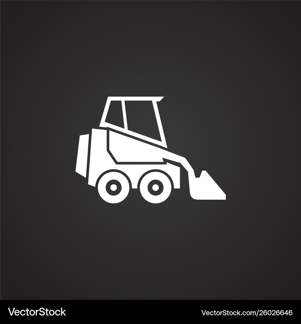 Heavy vehicle related icon on background Vector Image