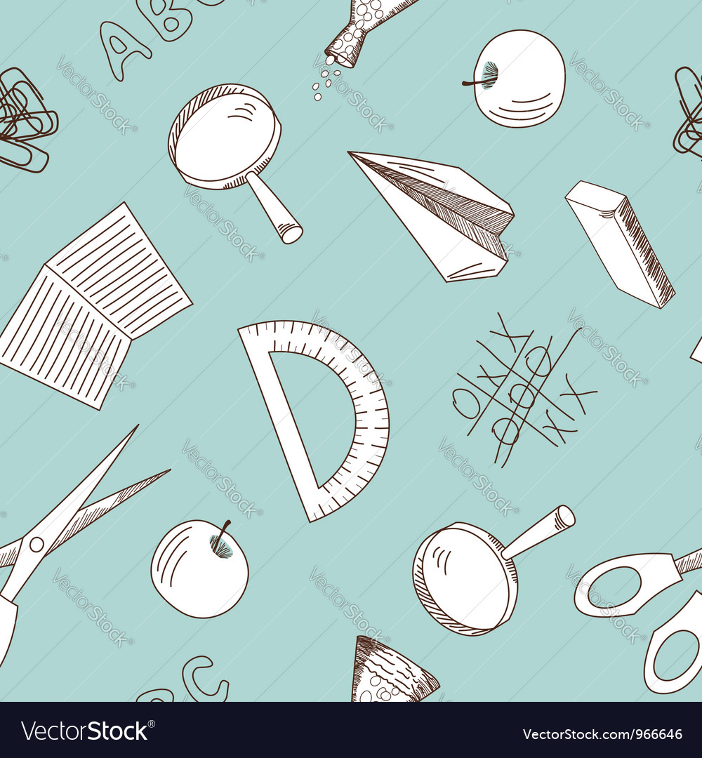 School seamless Royalty Free Vector Image - VectorStock