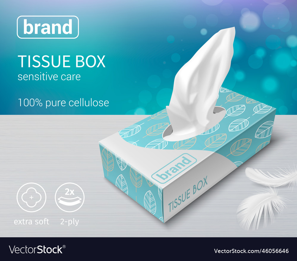 Tissue package poster Royalty Free Vector Image