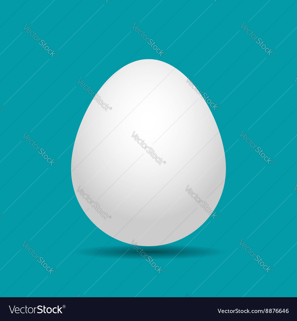 White easter egg with shadow Royalty Free Vector Image