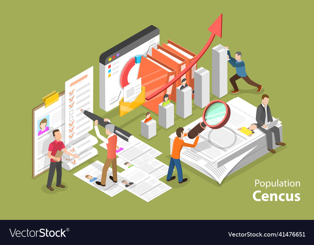 3d isometric flat conceptual Royalty Free Vector Image