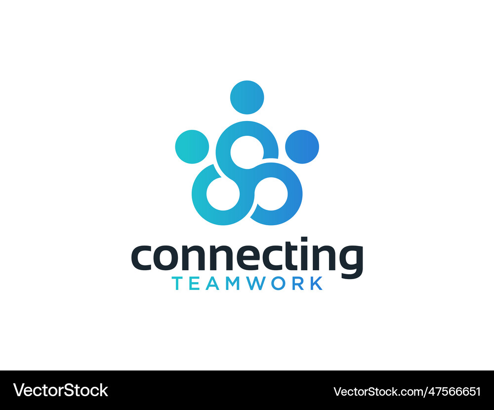 Abstract people logo icon design minimal style Vector Image