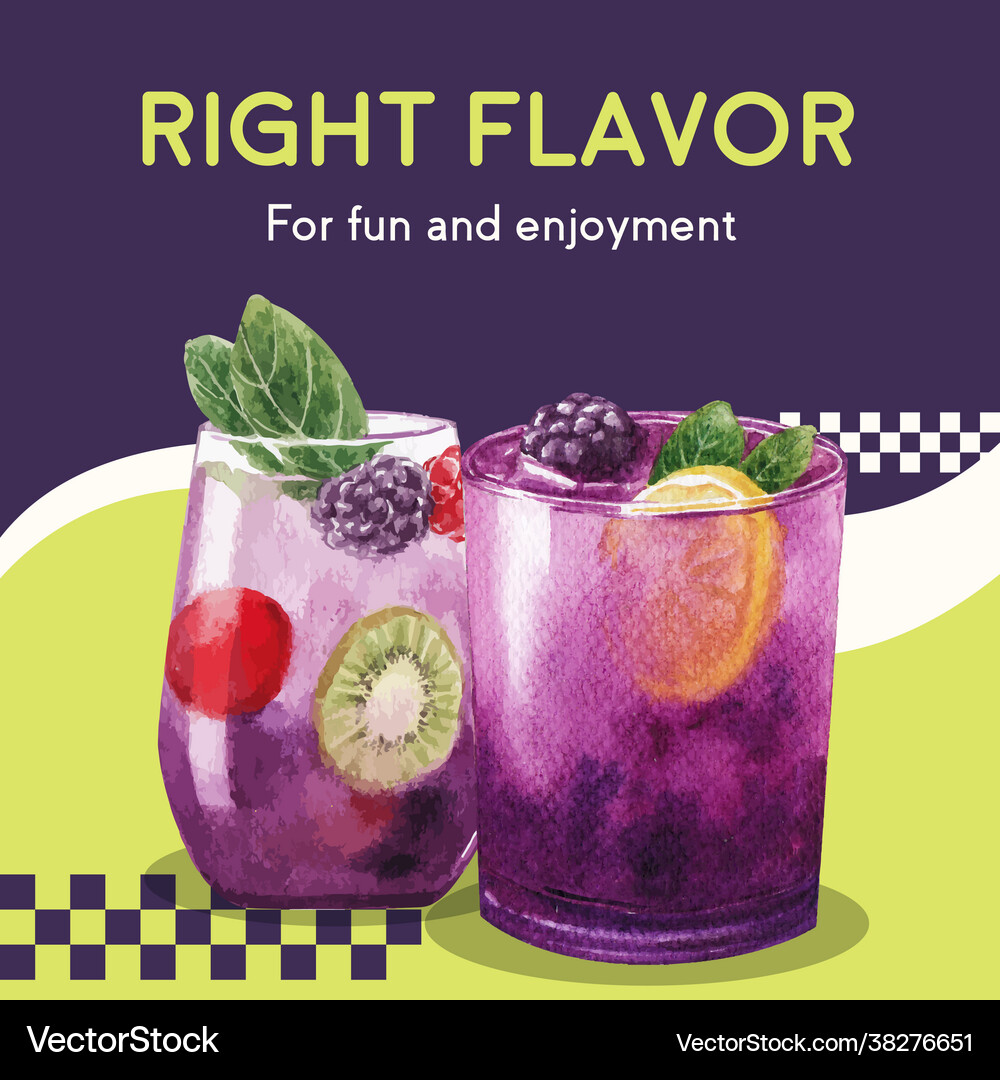 Advertise template with soda drink design Vector Image