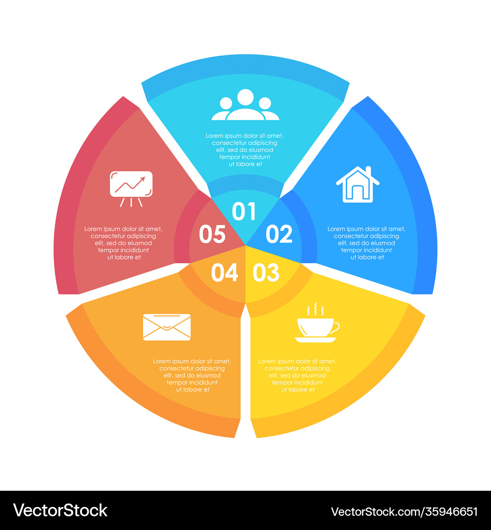Circle infographics template can be used diagram Vector Image