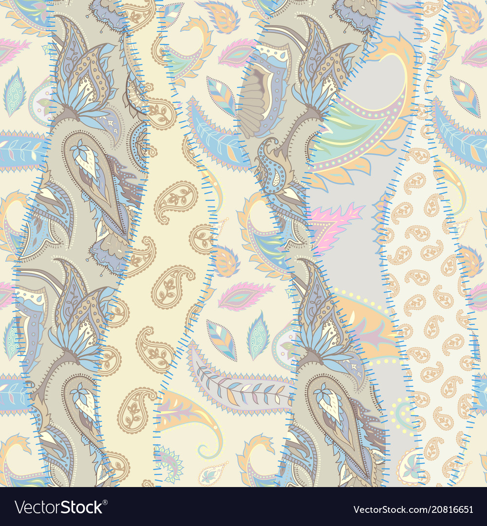 Geometric patchwork pattern a squares Royalty Free Vector