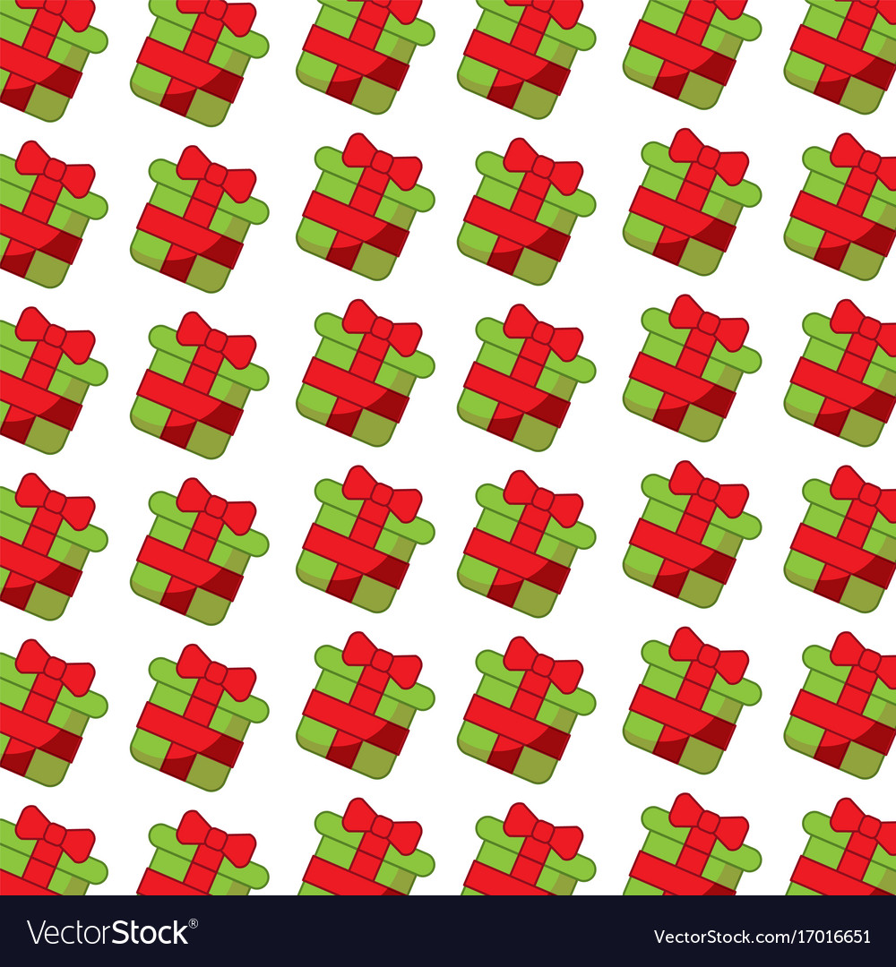 Gift box present pattern background Royalty Free Vector