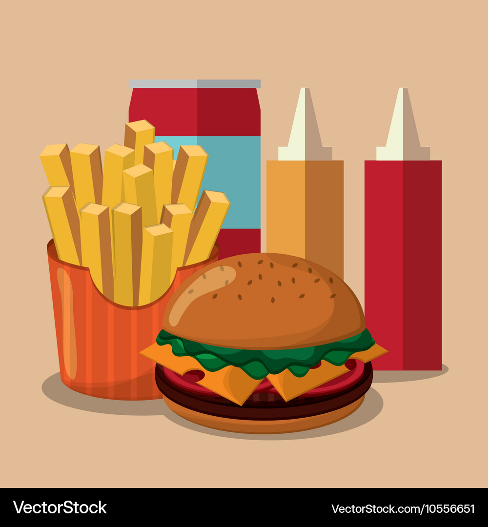 Hamburger and fast food design Royalty Free Vector Image