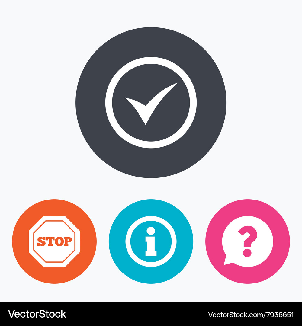 Information icons stop prohibition symbol Vector Image