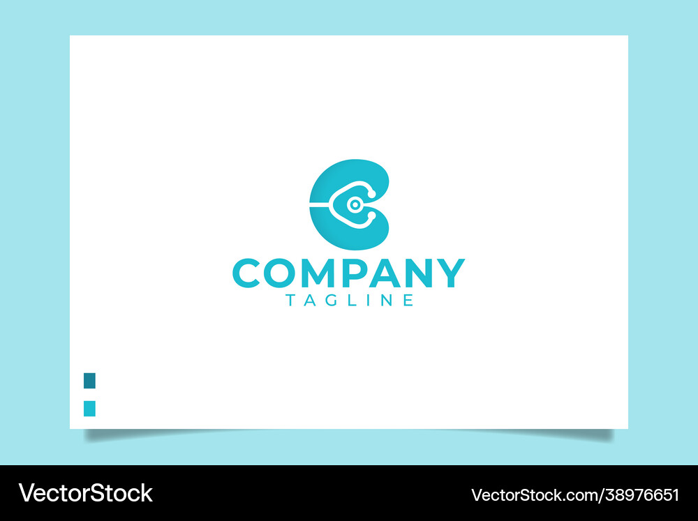Letter c medical logo Royalty Free Vector Image