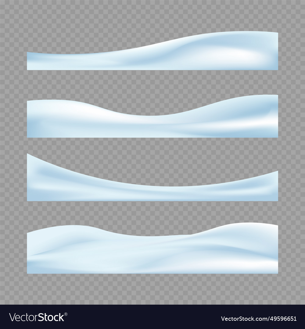 Realistic snowdrifts collection winter snowy Vector Image