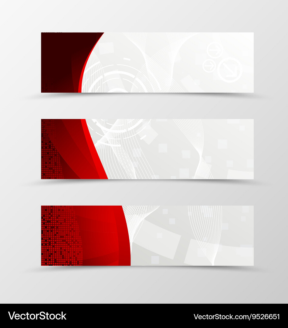 Set of banner wave design Royalty Free Vector Image