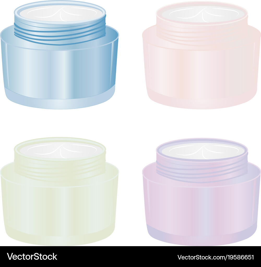 Set of bottles with creme Royalty Free Vector Image