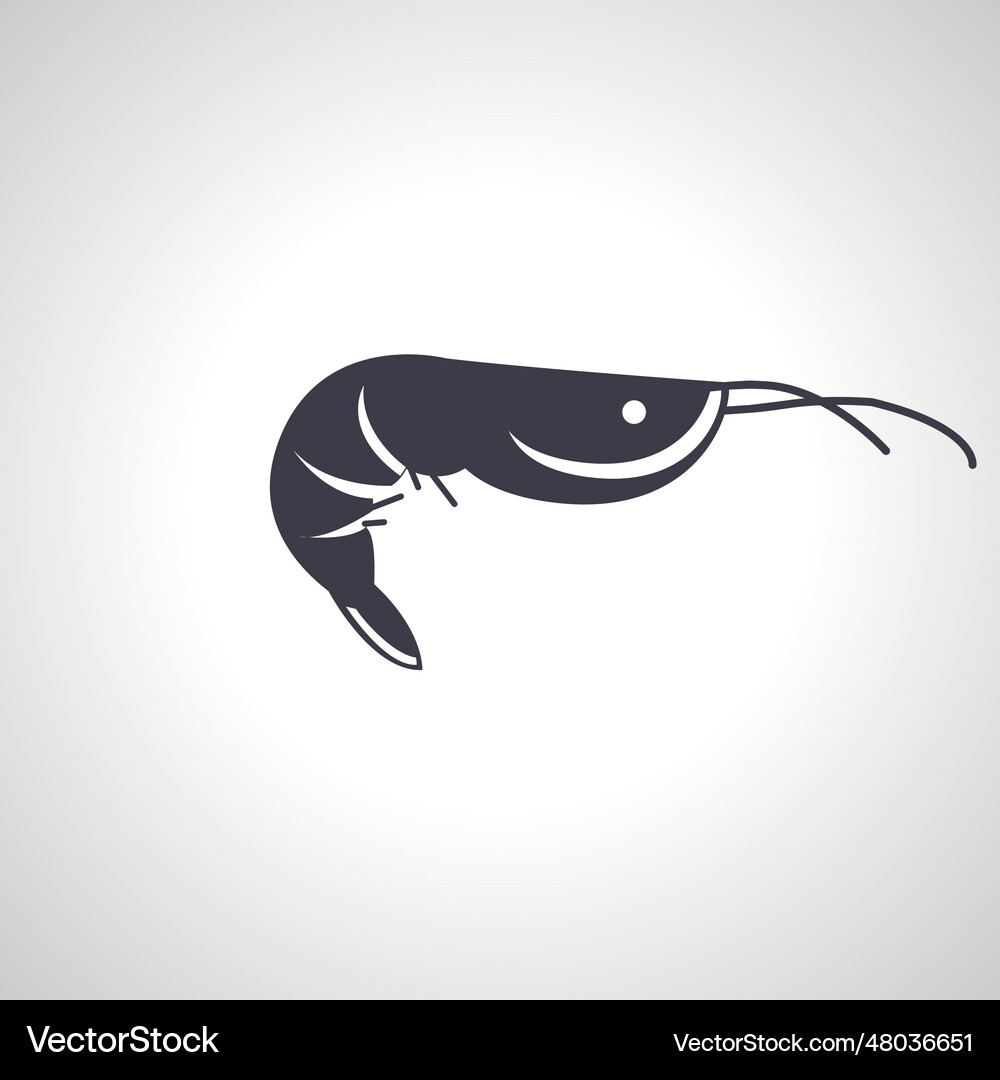 Shrimp icon shrimp isolated icon Royalty Free Vector Image