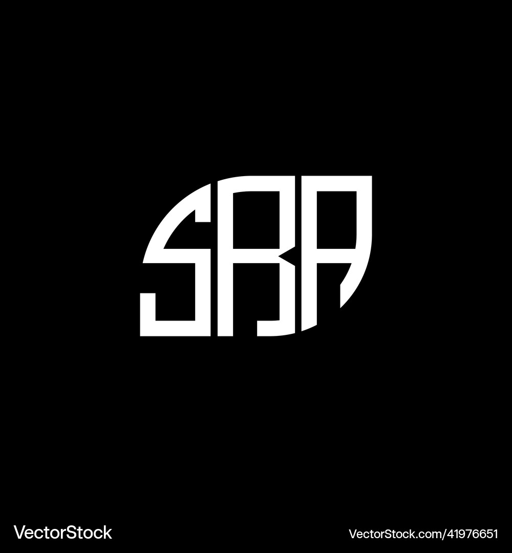 Sra letter logo design on black background Vector Image