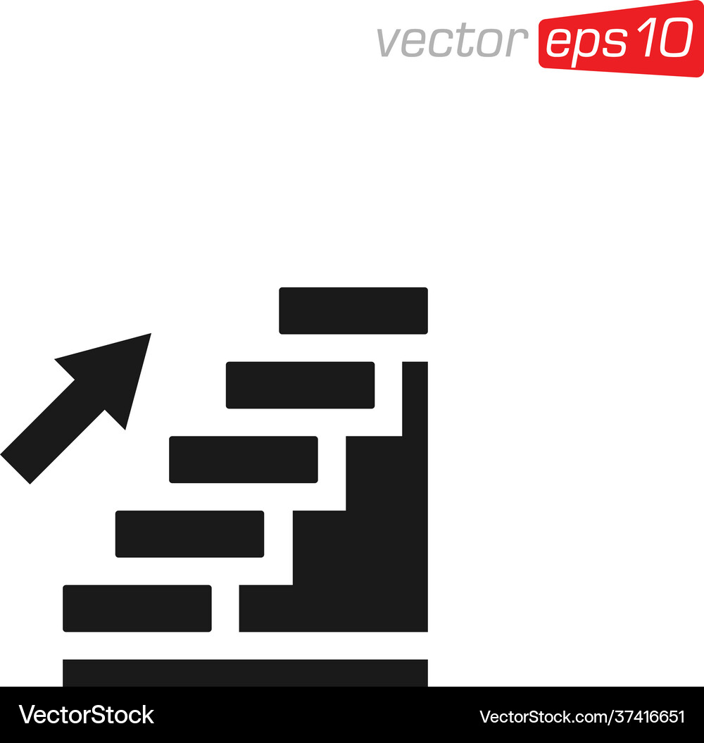 Stair or ladder icon design Royalty Free Vector Image