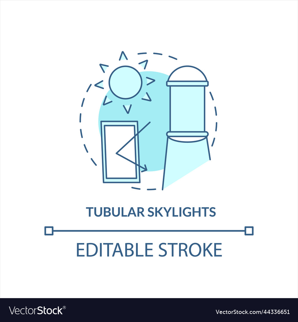 Tubular skylights turquoise concept icon Vector Image Tubular skylights turquoise concept icon Vector Image