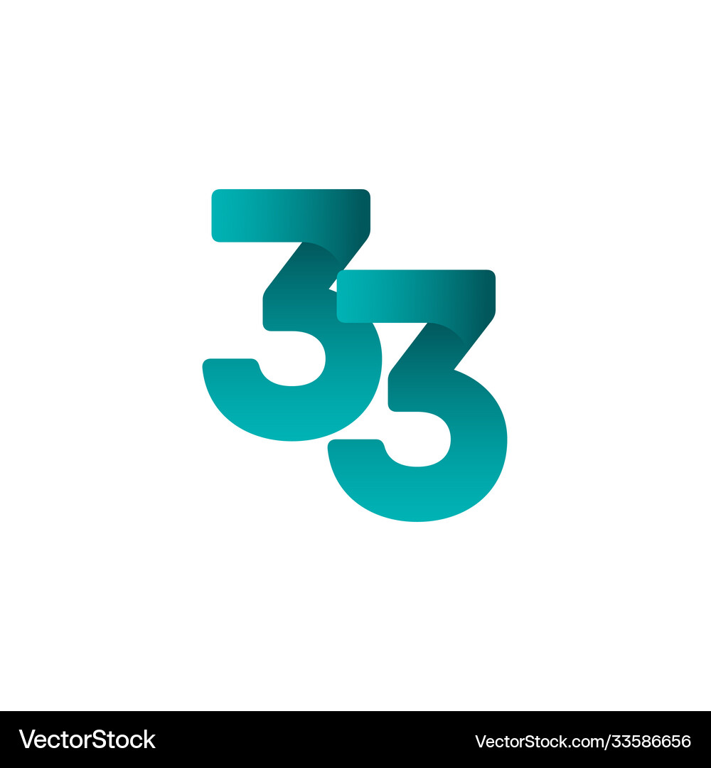 33 years anniversary celebrations template design Vector Image