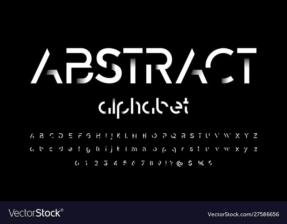 Abstract font Royalty Free Vector Image - VectorStock