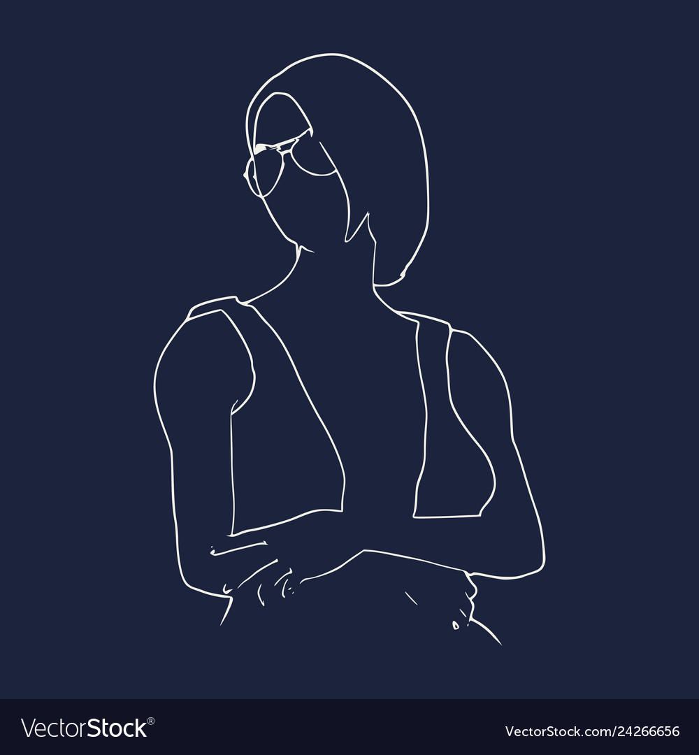 Beautiful lady portrait Royalty Free Vector Image