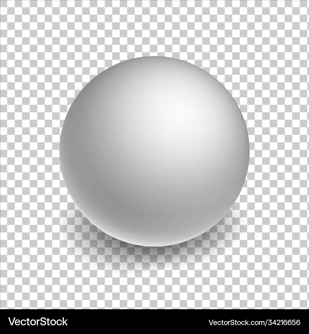 Blank mockup sphere or ball on transparent Vector Image