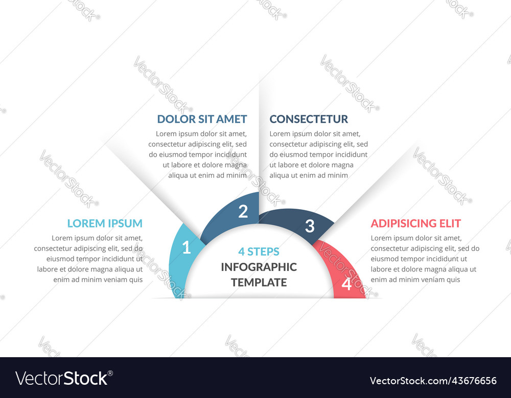 Circle infographics - four elements Royalty Free Vector