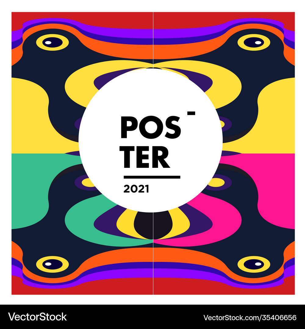Geometric colorful pattern for poster and banner Vector Image