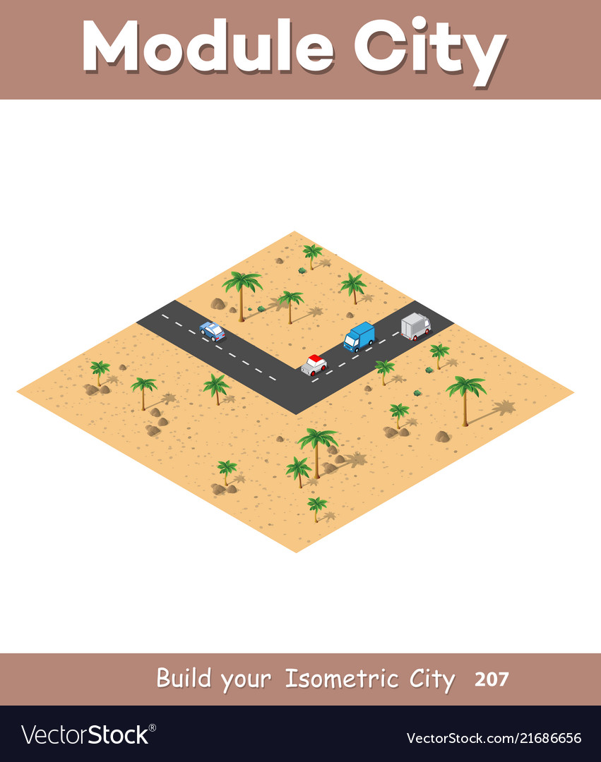 Isometric modules for construction Royalty Free Vector Image