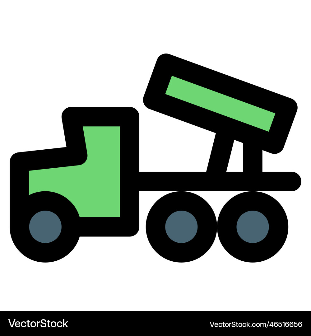 Large rear liftable missile rack Royalty Free Vector Image