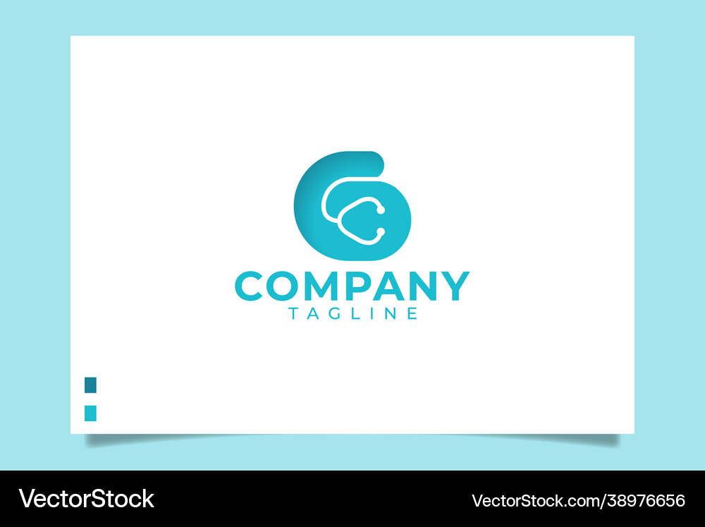 Letter g medical logo Royalty Free Vector Image