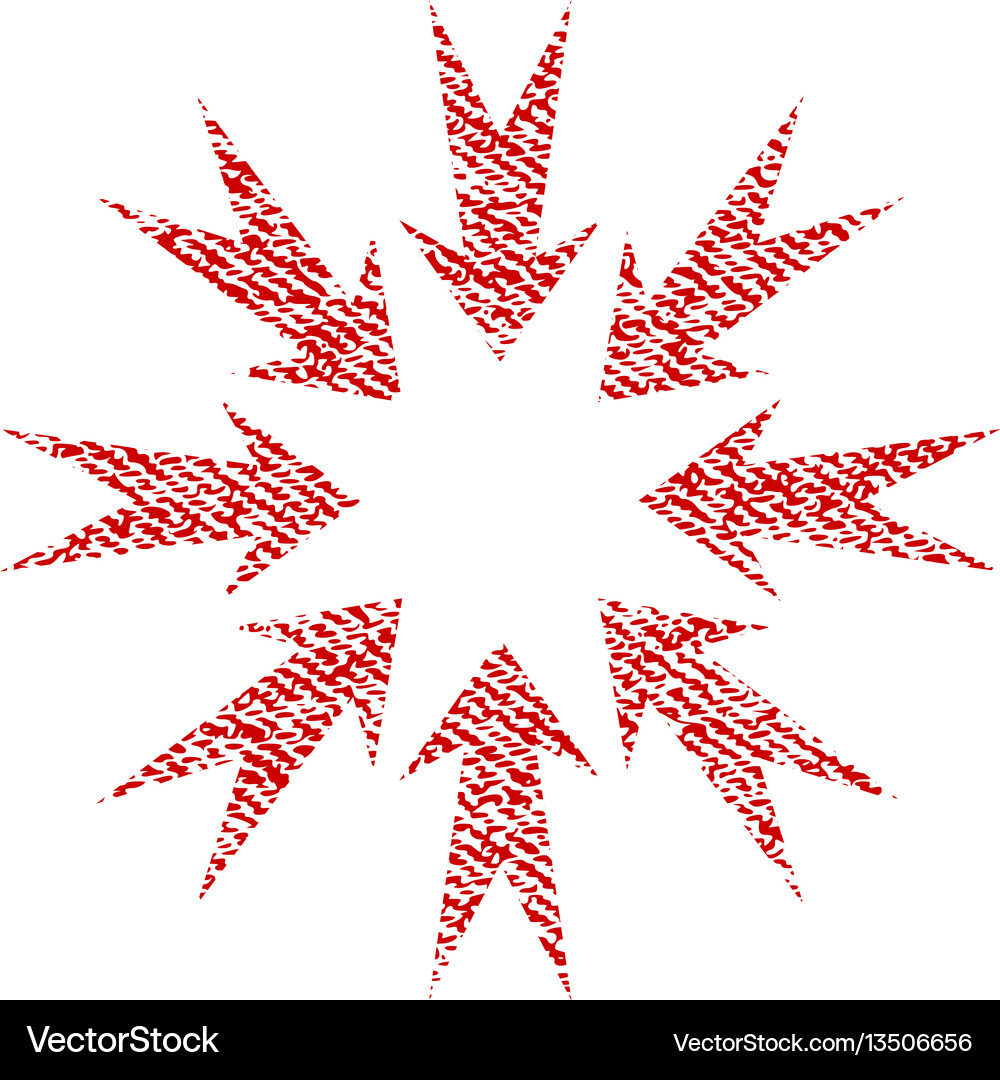 Pressure arrows fabric textured icon Royalty Free Vector