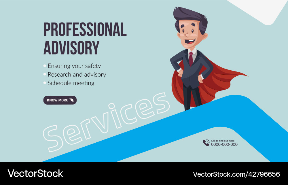 Professional advisory landscape banner design Vector Image