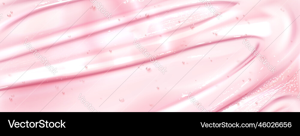 Realistic pink cosmetic gel texture Royalty Free Vector