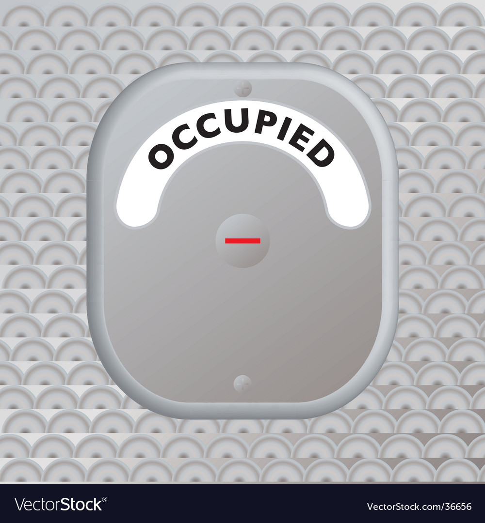 Secure door occupied Royalty Free Vector Image