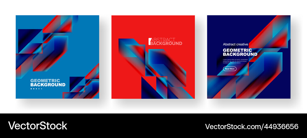 Set of abstract geometric poster Royalty Free Vector Image