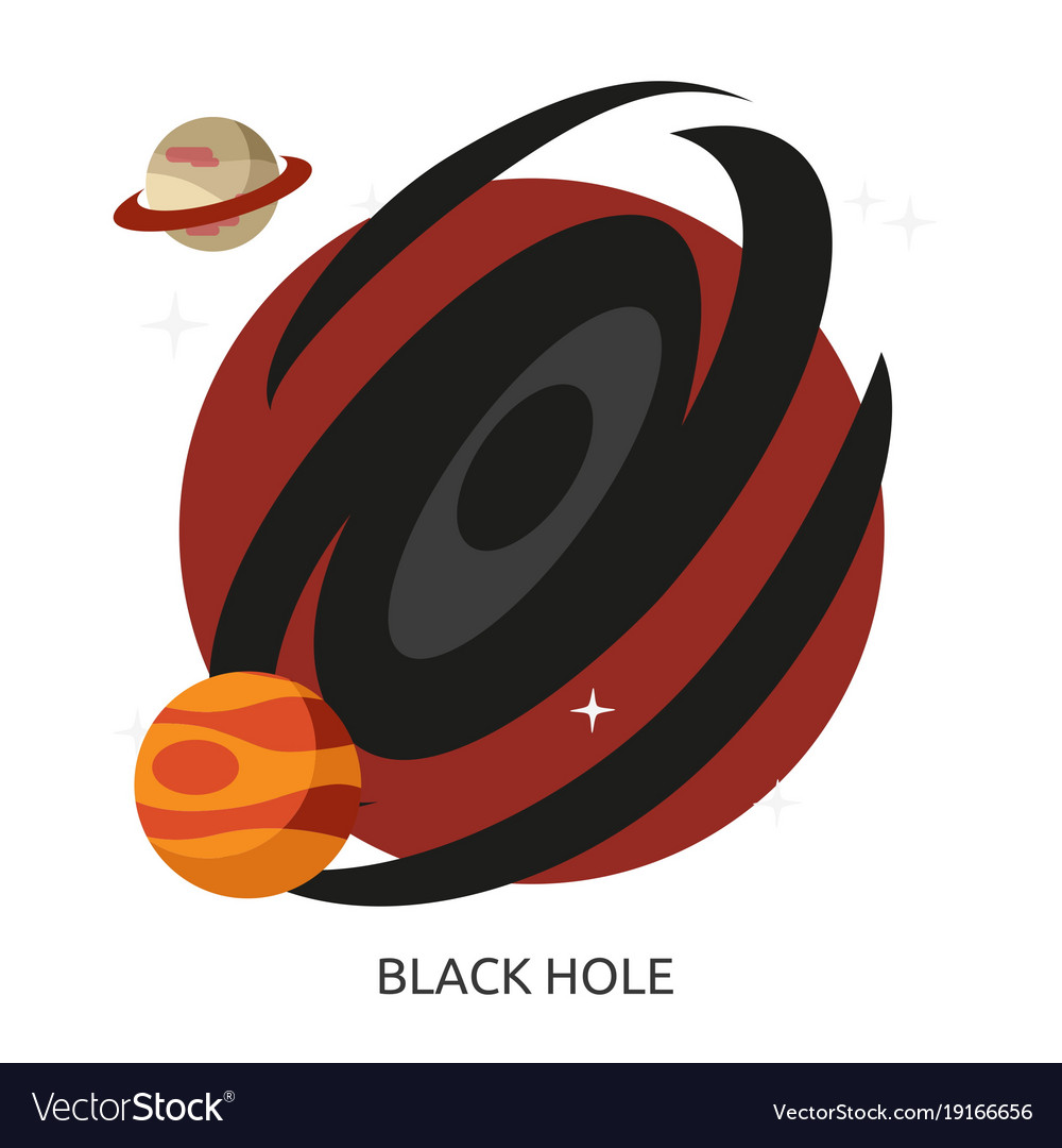 Space black hole image Royalty Free Vector Image