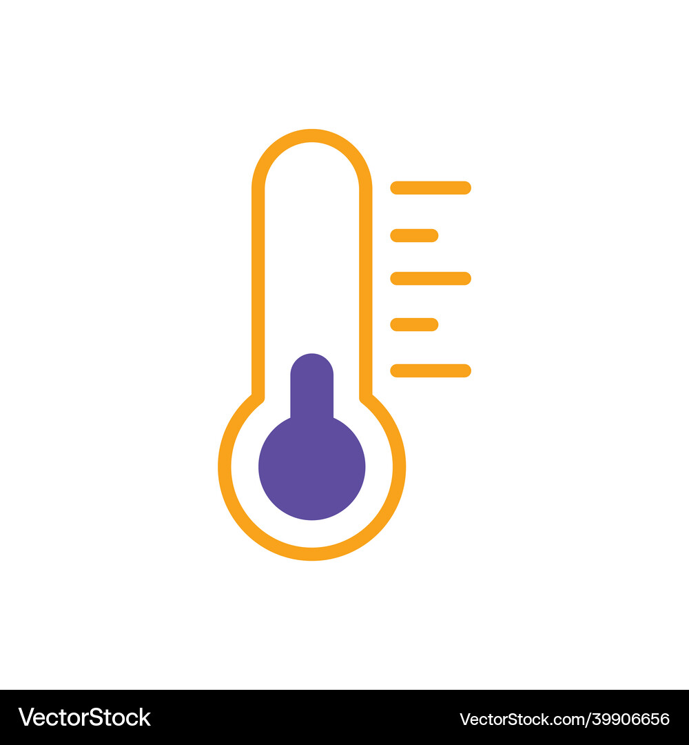 Thermometer glyph icon meteorology sign graph Vector Image