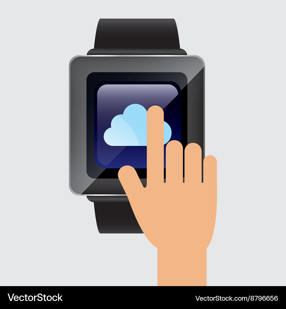 Wearable technology design social media icon Vector Image