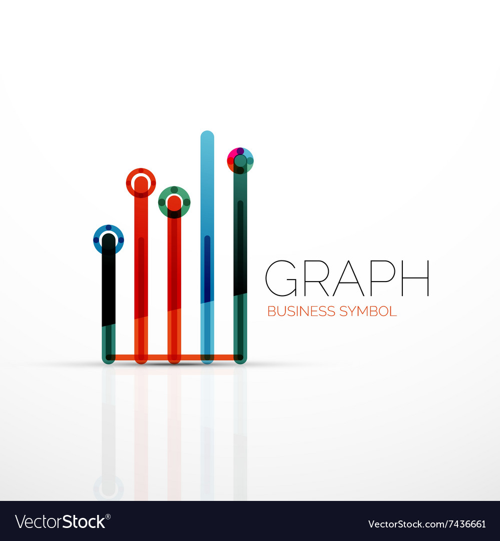 Abstract logo idea linear chart or graph Vector Image