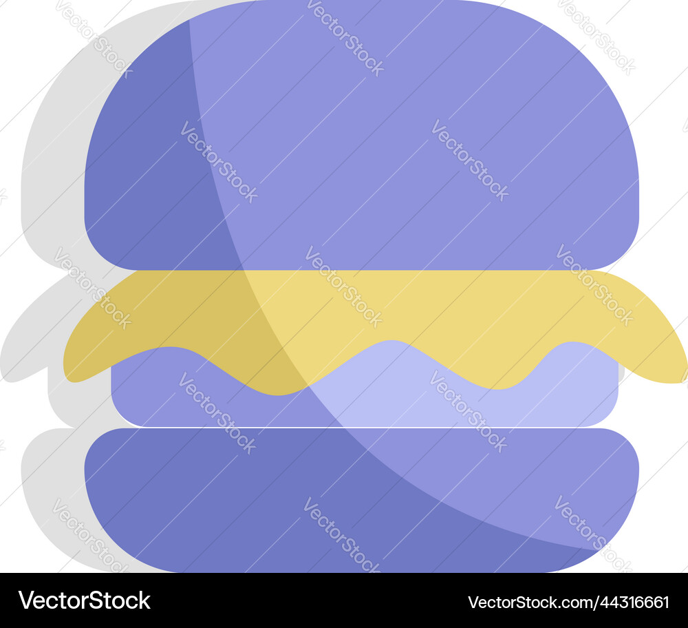 Burger food on a white background Royalty Free Vector Image