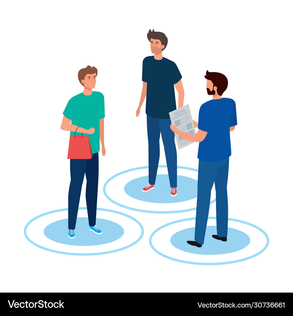 Campaign social distancing for covid19 19 Vector Image