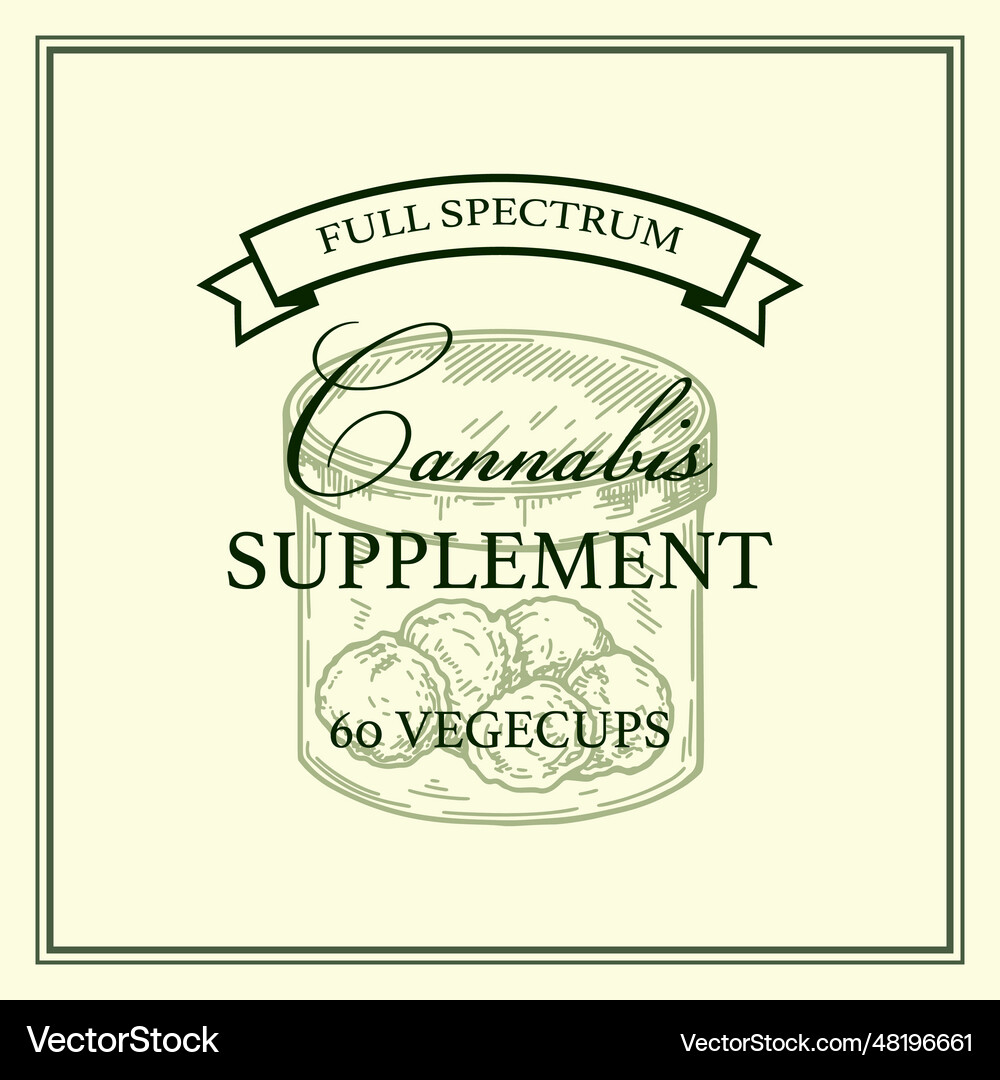 Cannabis product packaging design marijuana logo Vector Image