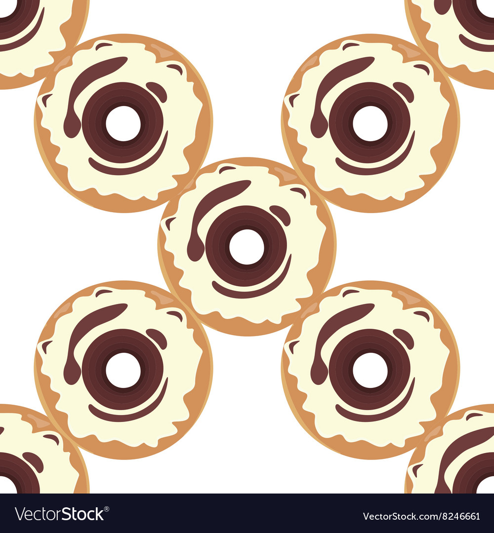 Donut seamless background texture pattern Vector Image