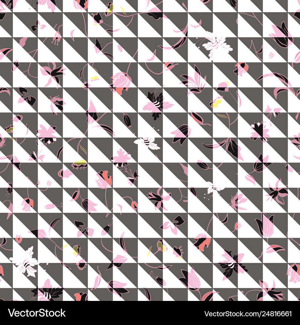 Grey lilac yellow coral Royalty Free Vector Image